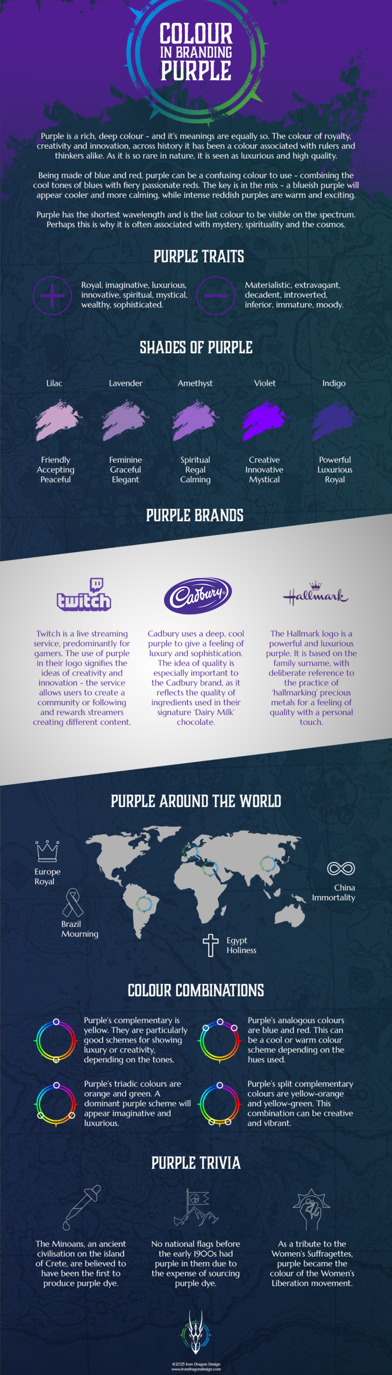 Purple - Colour in Branding - Iron Dragon Design - Blog